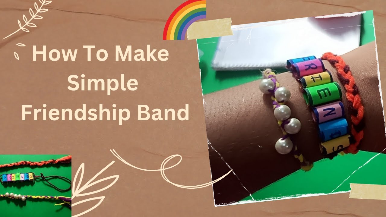 || Friendship Band Making At Home || How To Make Simple Friendship Band ...