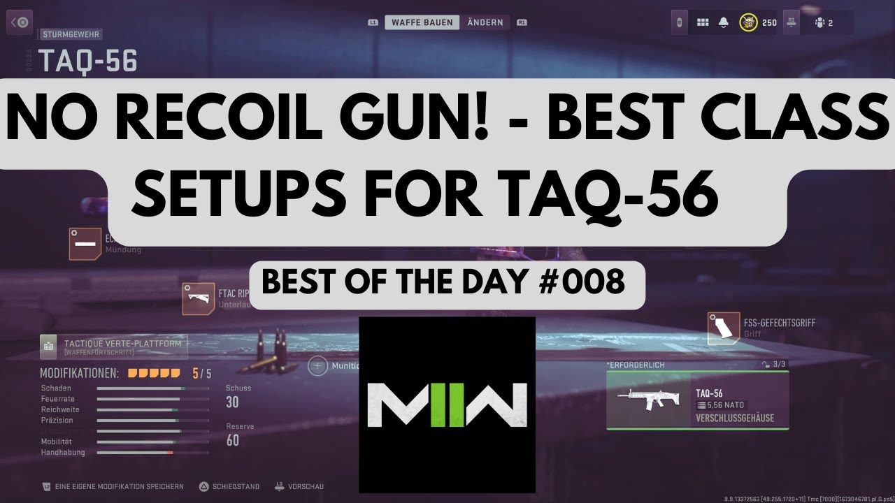 NO RECOIL GUN - BEST CLASS SETUP FOR TAQ-56 | Best of the Game #008 ...