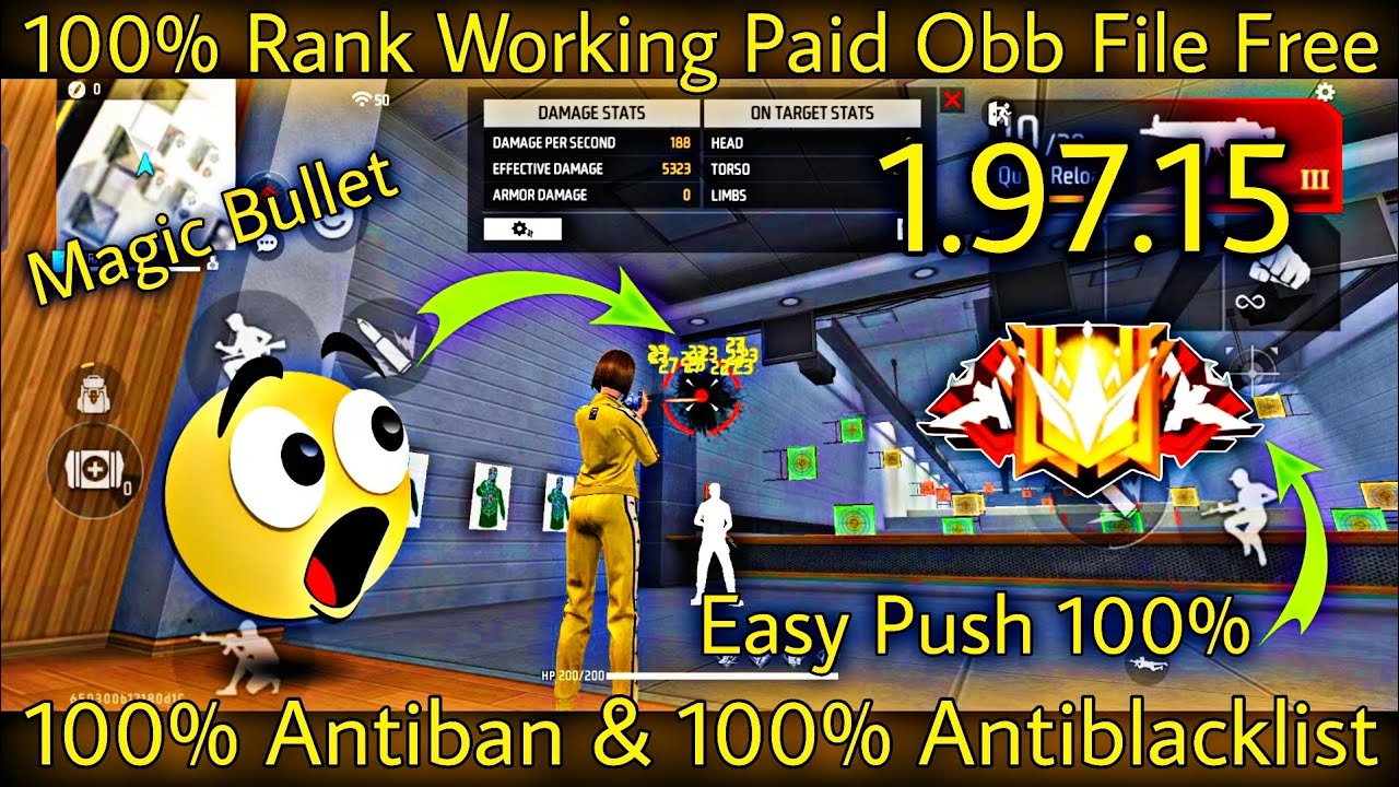 New Updated Free Fire 100% Antiban No Drag headshot Obb File ️Hologram ...