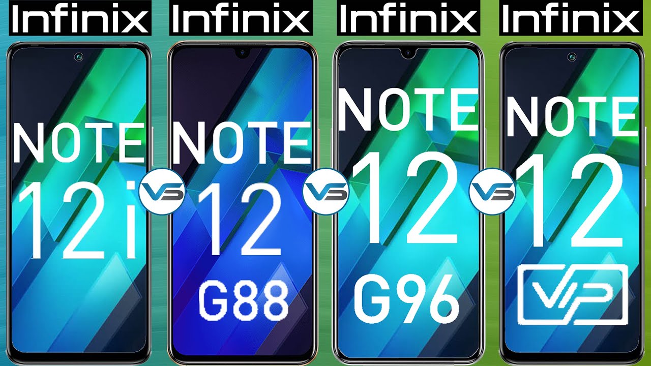 Infinix Note 12i VS Infinix Note 12 G88 VS Infinix Note 12 G96 VS ...