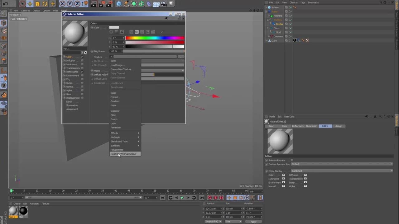 Tutorial - RealFlow | Cinema 4D Wet Maps: Using Wetmaps - YouTube