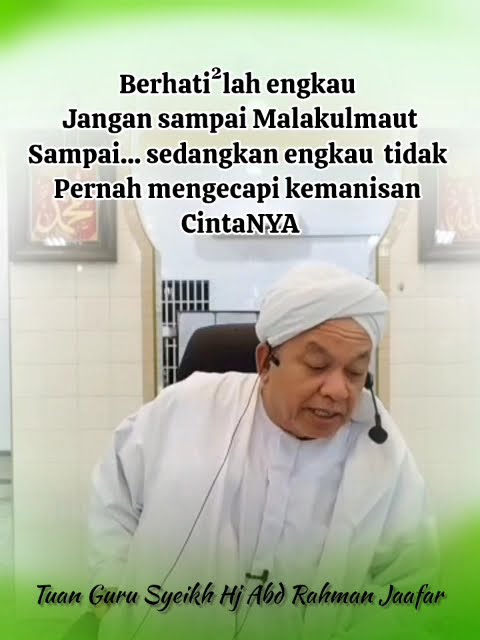 majlis ilmu Tuan Guru Syeikh Haji Abdul Rahman Jaafar - YouTube