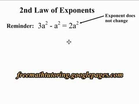 2nd Law of Exponents - YouTube