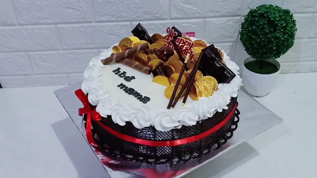 kue ultah isi uang ( money cake ) - YouTube