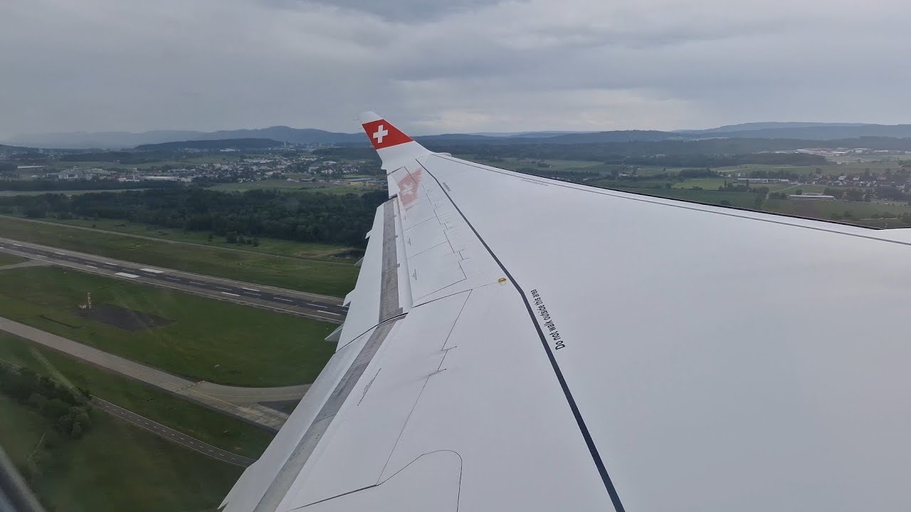 Swiss Air Airbus A220 take off at Zurich Airport (ZRH) - YouTube