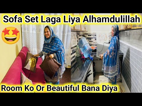 Alhamdulillah Ghar Ko Or Beautiful Bana Diya🥰Sofa Set Laga Dia | Zoha Beauty vlog - YouTube