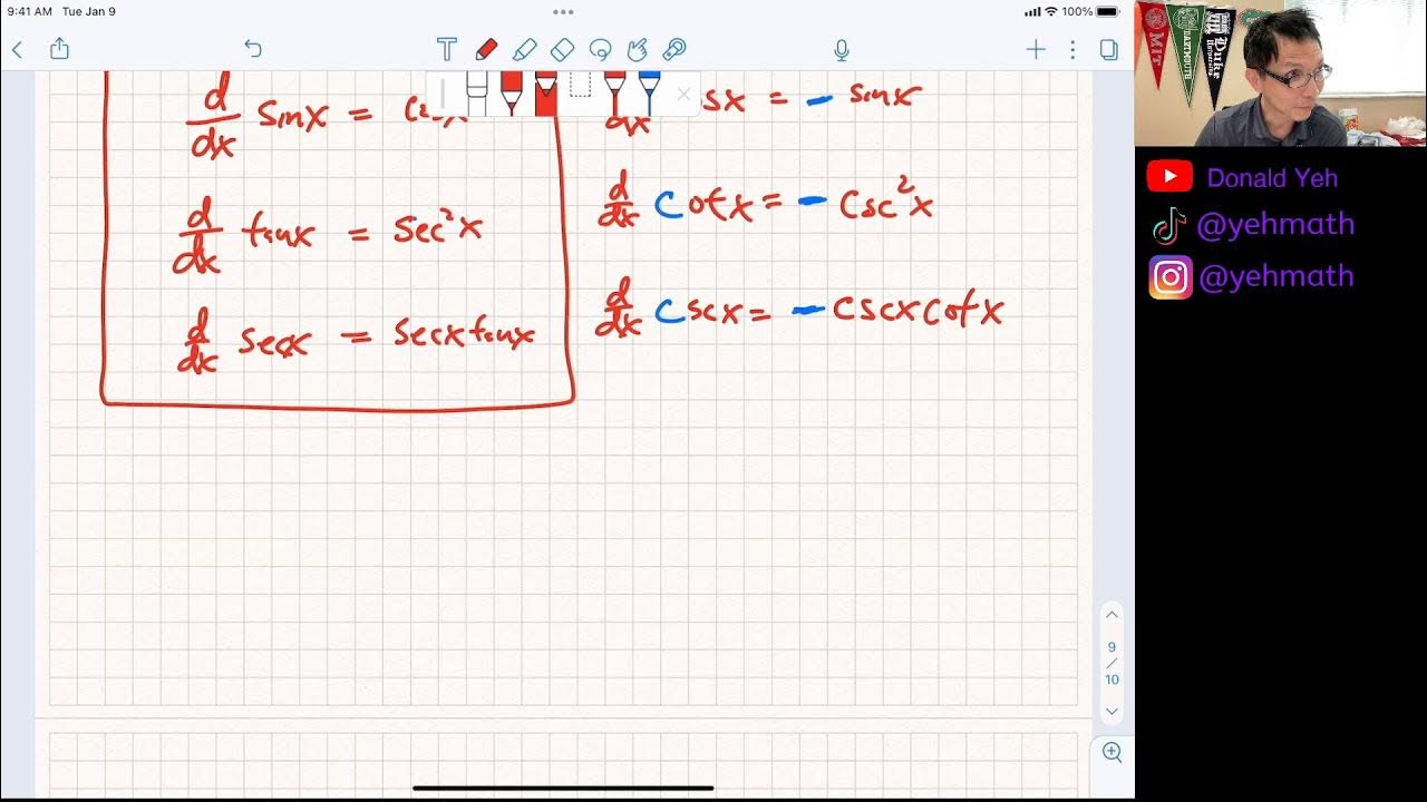Ap Calculus trig derivative - YouTube