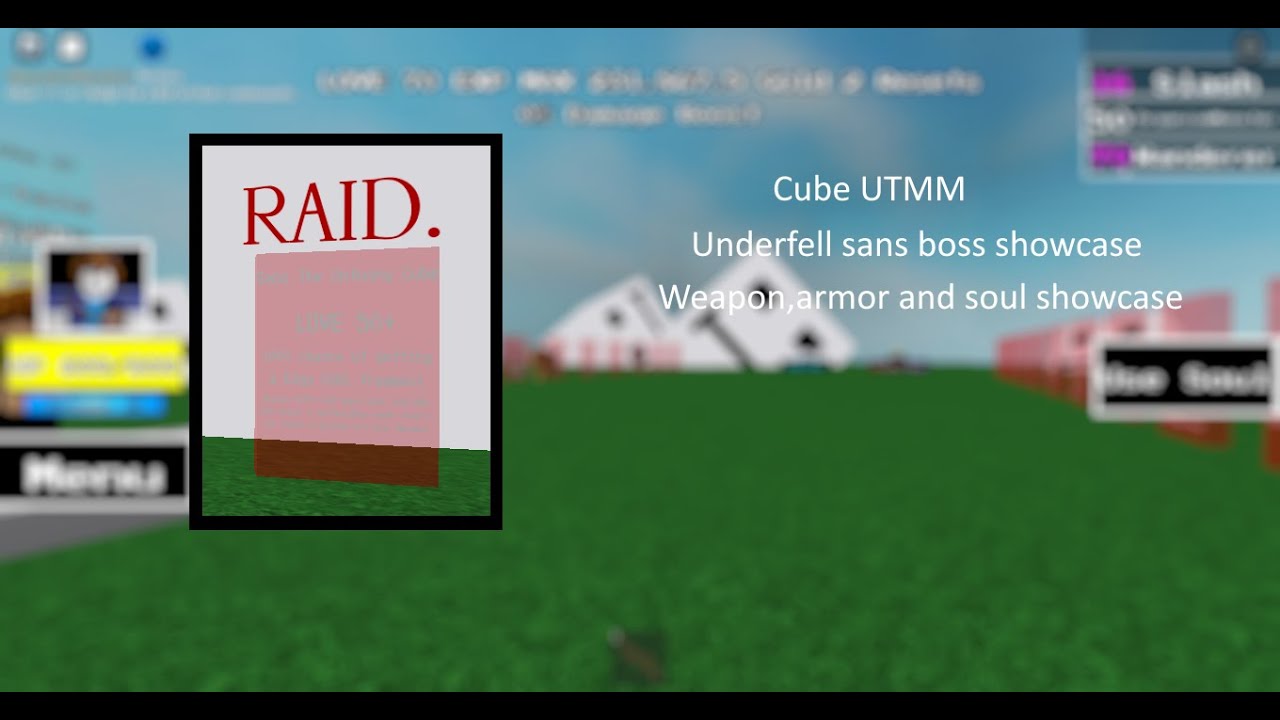 Cube UTMM Underfell sans and boss drop showcase - YouTube