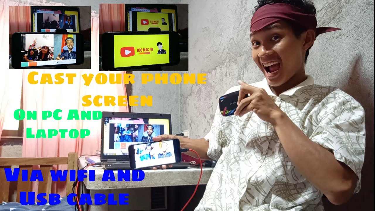 How to project your phone screen in laptop or pc via wifi/usb cable ...