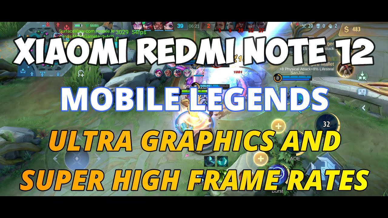Mobile Legends in Xiaomi Redmi Note 12 - YouTube