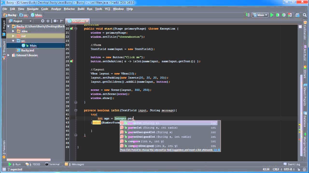JavaFX Java GUI Tutorial - 10 - Extract and Validate Input - YouTube
