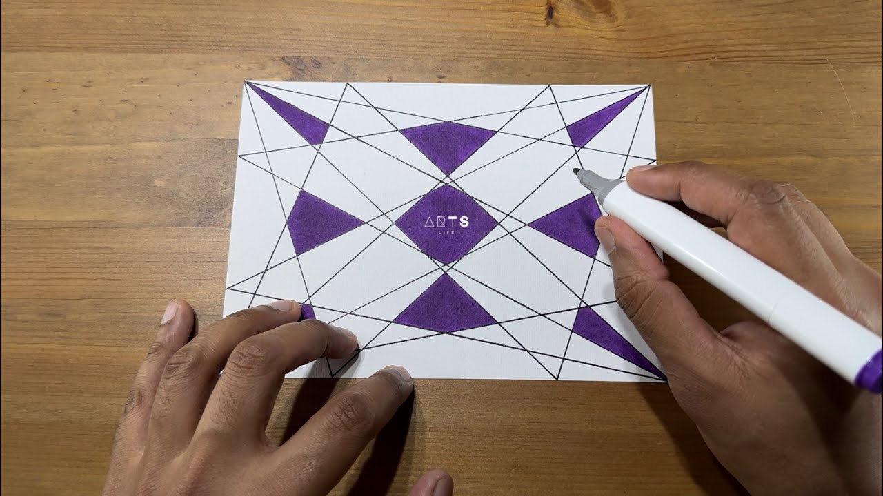 How to Sketch Congruent Shapes & Coloring the Work in Tessellation ...