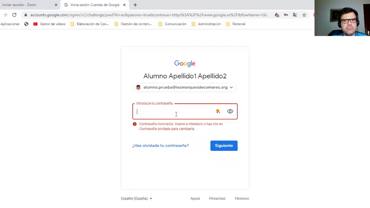Inicio en Google Classroom con ordenador - YouTube