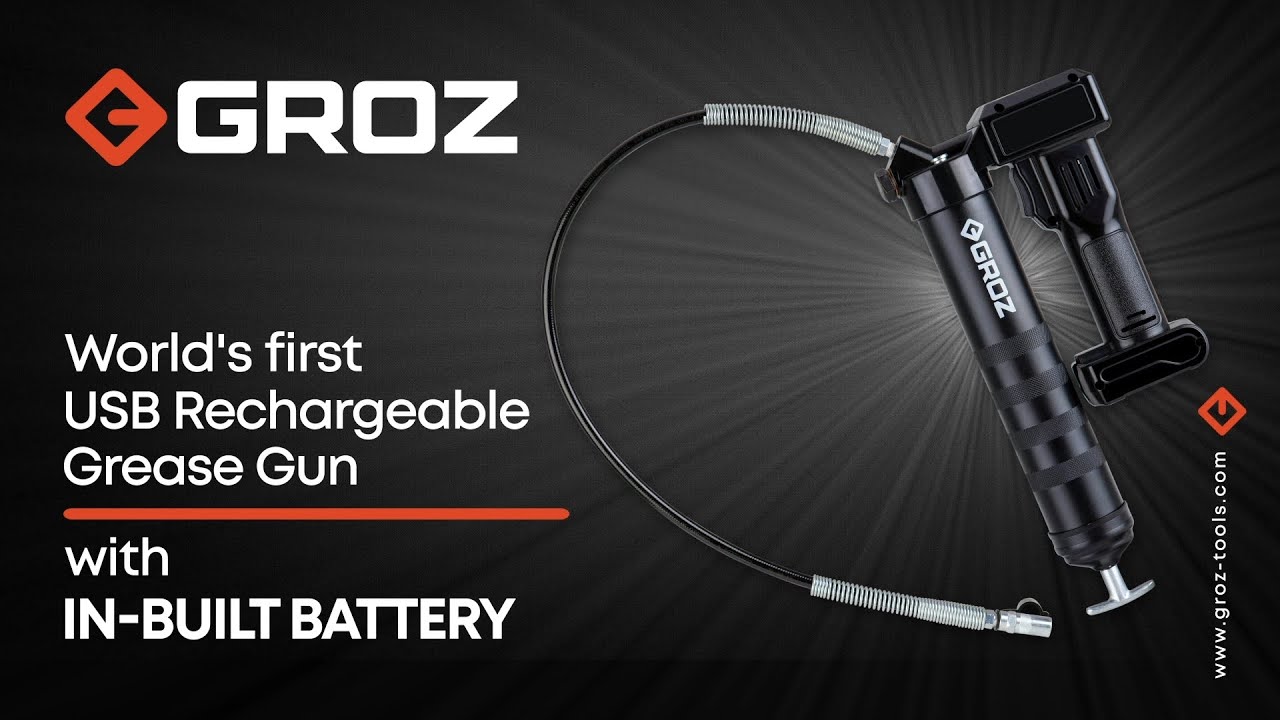 GROZ Rechargeable Battery Grease Gun (RGG) - YouTube