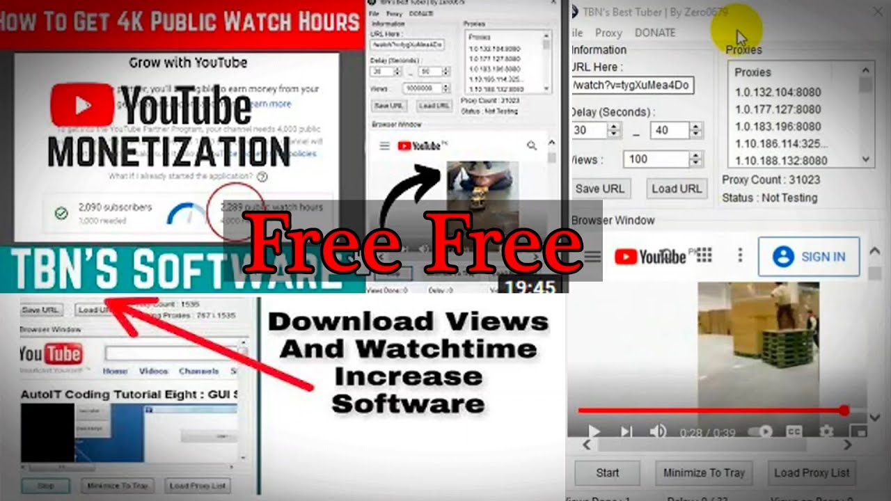 TBN's Tube Viewer free 😲 software 4000 hours watchtime complete only 5 ...