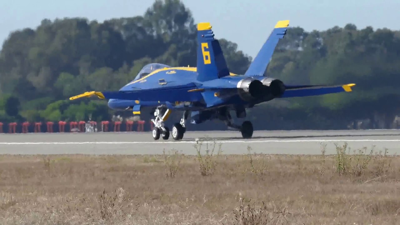 Blue Angels landing runway 28L KOAK - YouTube