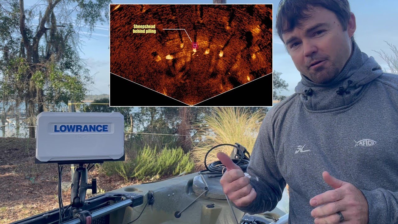 Stationary Mount for the Lowrance Active Target Transducer on a Hobie ...