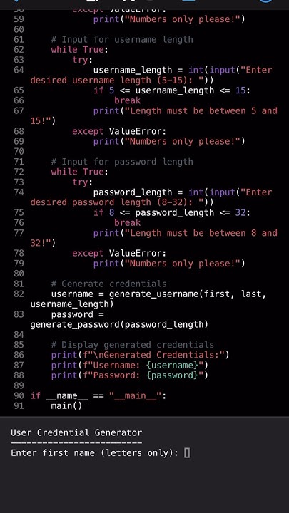 Use Python code to generate high security password #pythontutorial - YouTube