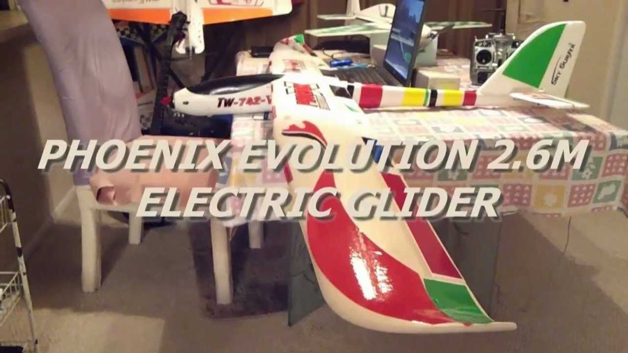 PHOENIX EVOLUTION 2.6M ELECTRIC GLIDER - YouTube