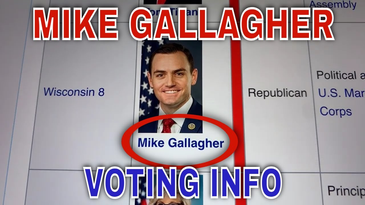 🔴 U.S. House of Representatives Mike Gallagher Wisconsin District 8 ...