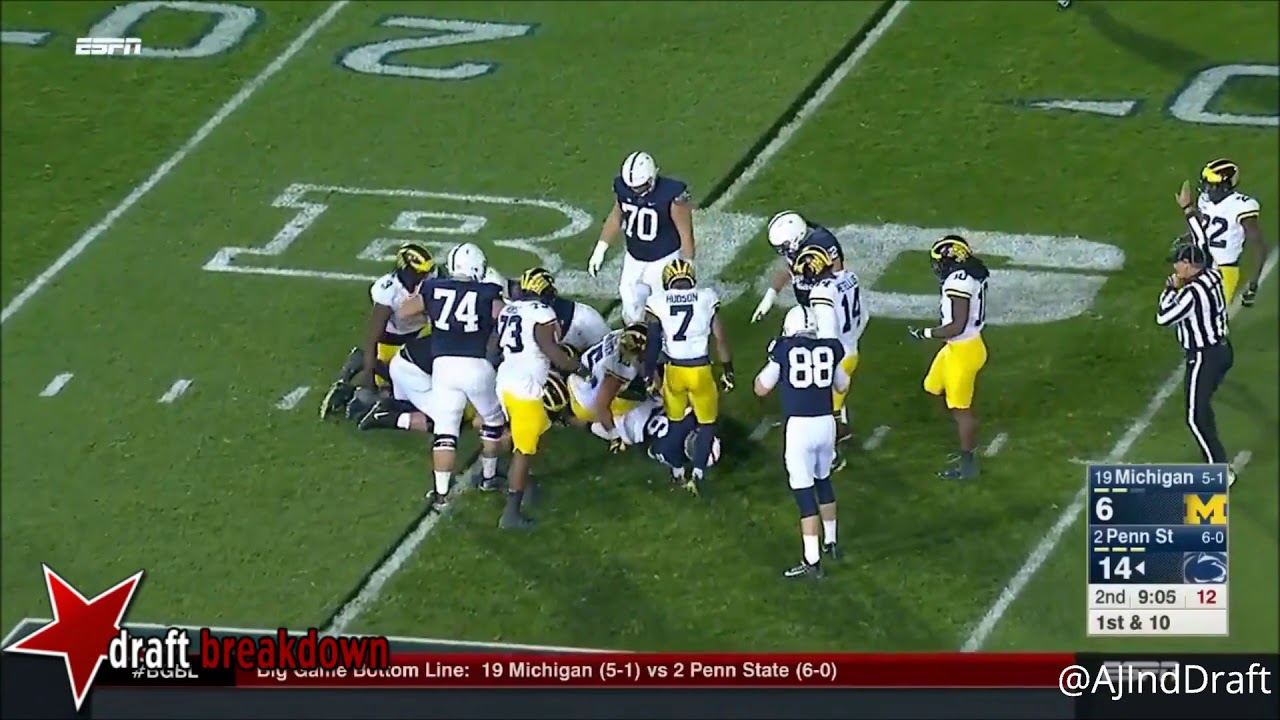 Mike McCray (Michigan LB) vs Penn State 2017 - YouTube