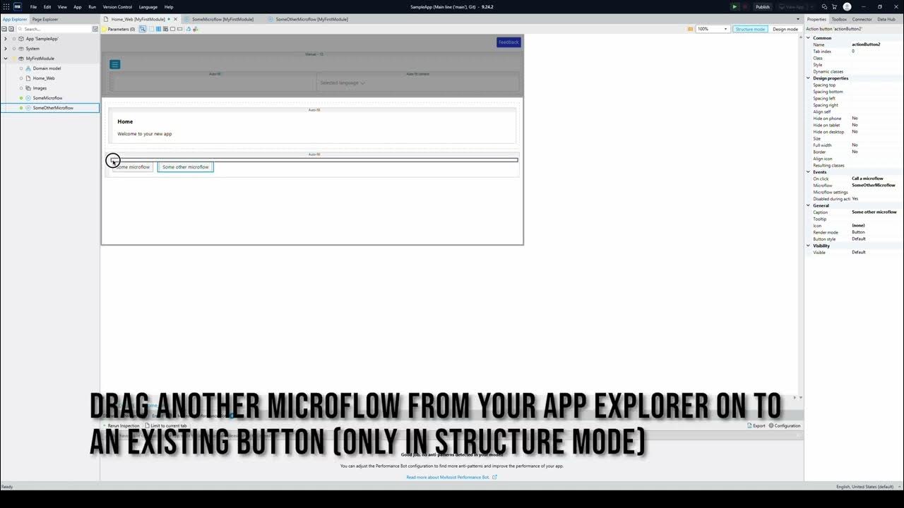 How to quickly add microflows to a page in Mendix - YouTube