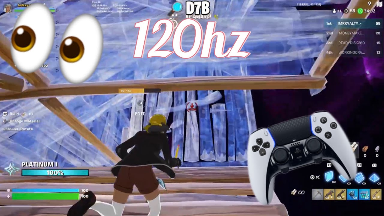 Fortnite Console 120fps Gameplay😇(DualSense Edge Controller🎮) - YouTube