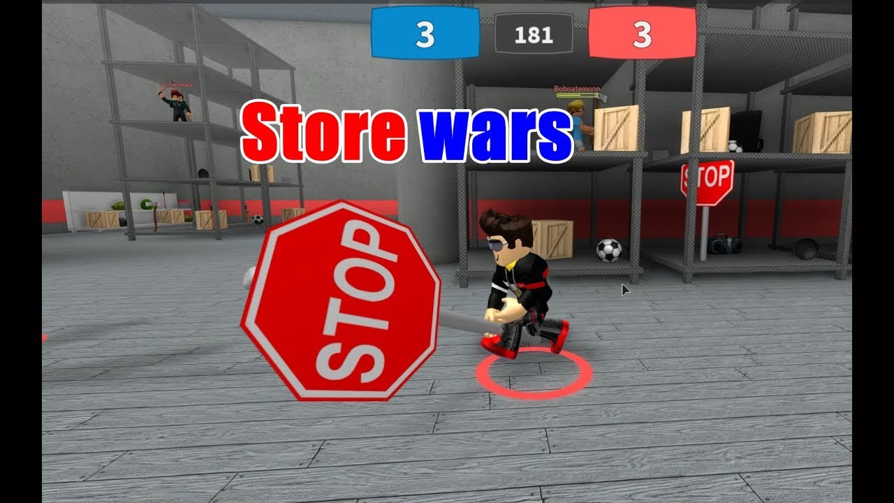 사운드독스 - 로블록스ROBLOx 마트에서 전쟁싸움? 레드팀vs파란팀 승부! (store wars) - YouTube