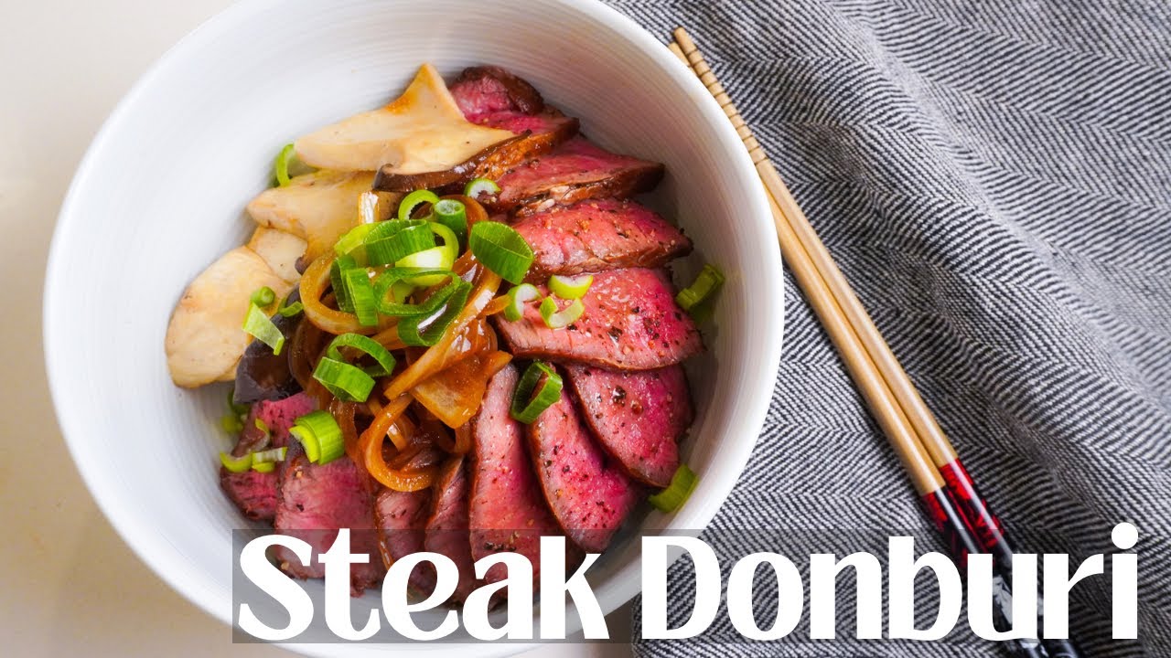 Japanese Beef Steak Donburi Recipe | How To Make Beef Donburi - YouTube