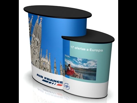 Sturdy Exhibit Booth Podium With Storage Shelves - YouTube