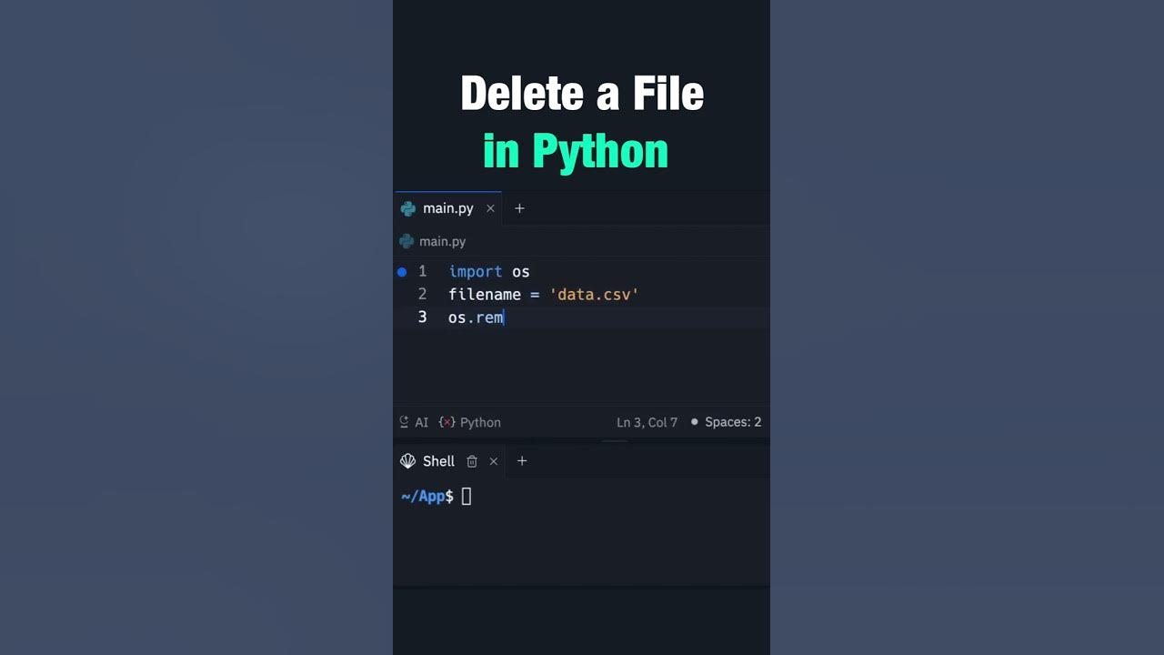 Delete A File In Python Softlinks Python Softwaredevelopment Softwareengineering Youtube 8273