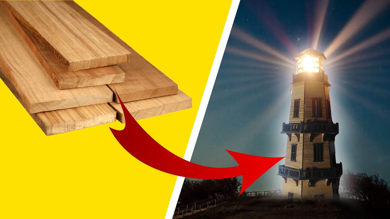 Illuminate Your Home with This Easy DIY Wooden Lighthouse - YouTube