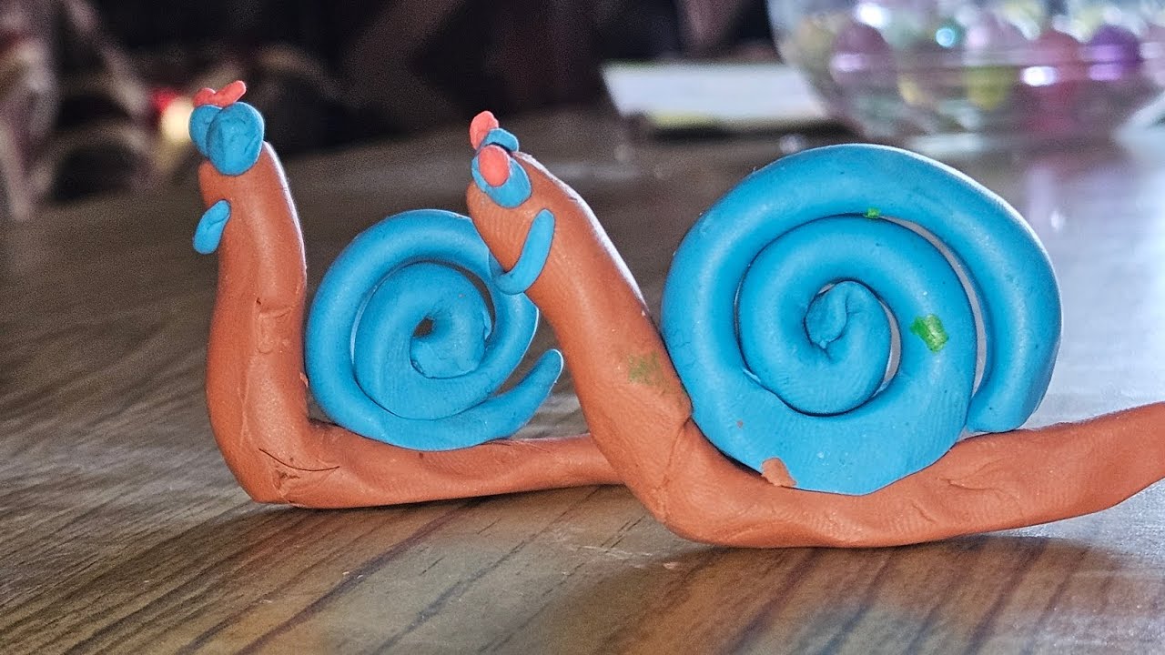 DIY: Crafting your own snail with Clay. देखिए clay से 🐌 snail केसे ...