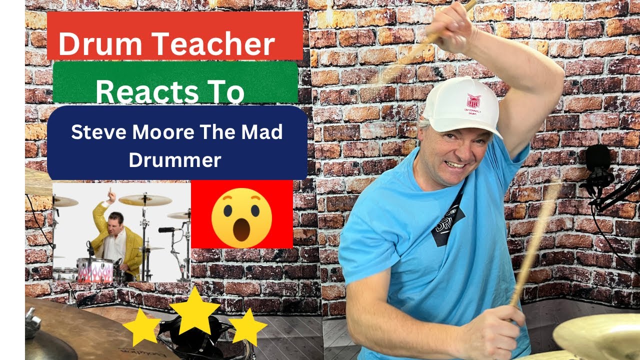 Drum Teacher Reacts To “The Mad Drummer” Steve Moore 🥁😎😜 - YouTube