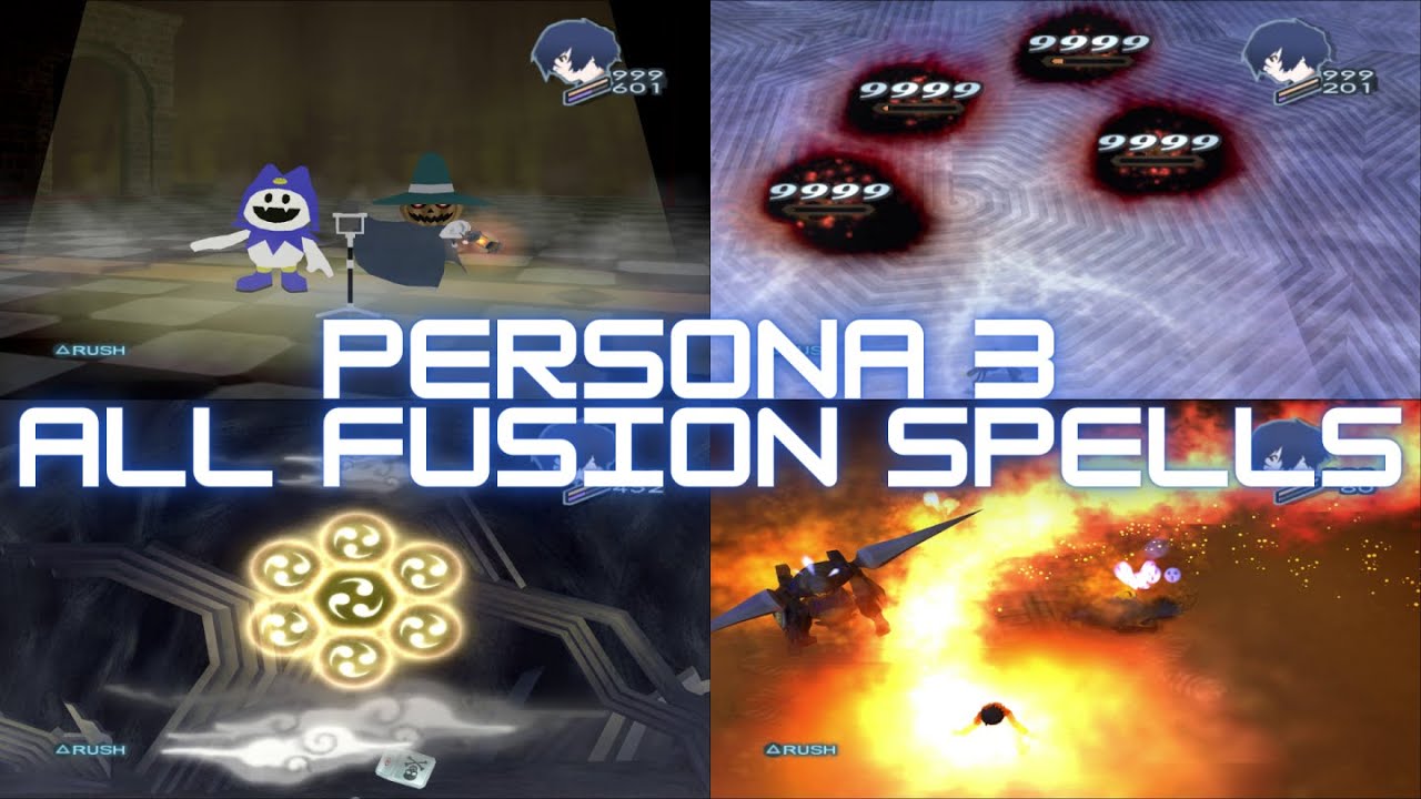 Persona 3 Fes - All Fusion Spells Gameplay - YouTube