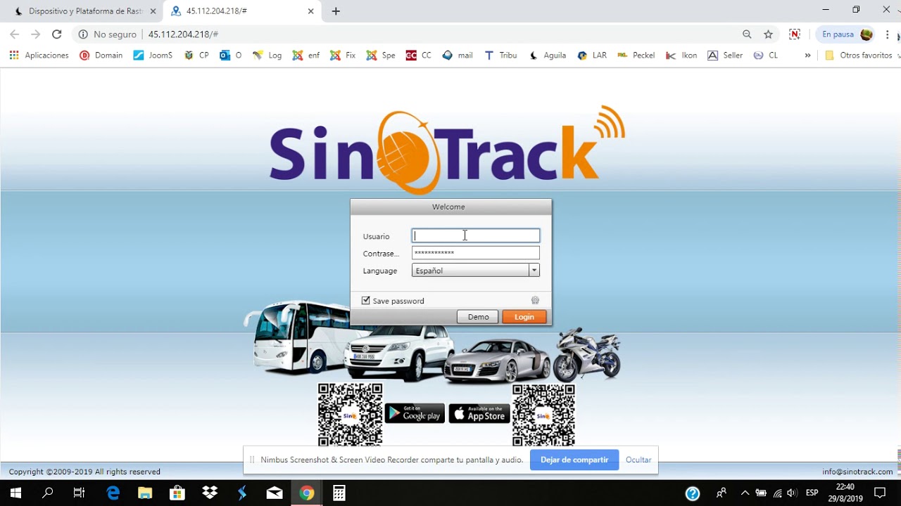 Nueva Plataforma Sinotrack - YouTube