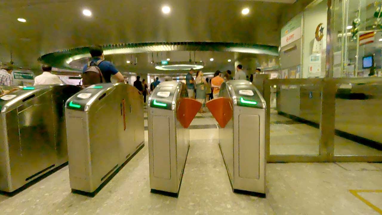 Singapore MRT ride from Sixth Avenue to Bayfront train station 2 of 2 ...