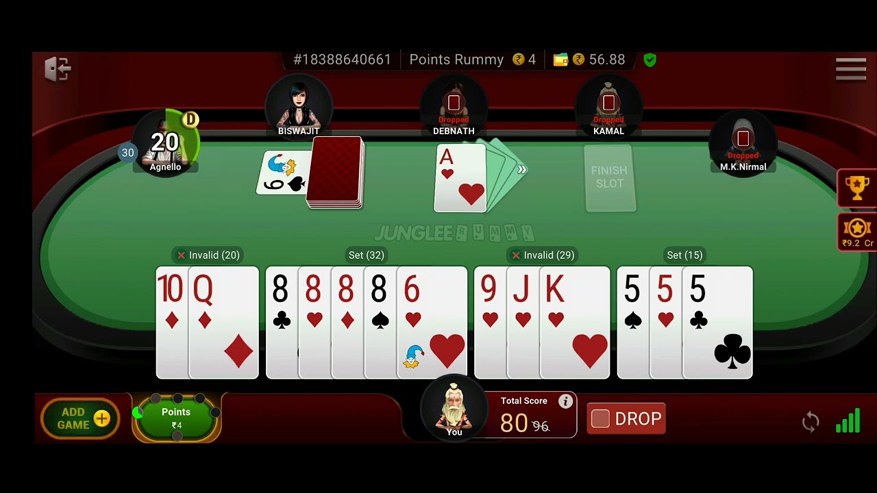 Point rummy .. Win movement. . - YouTube