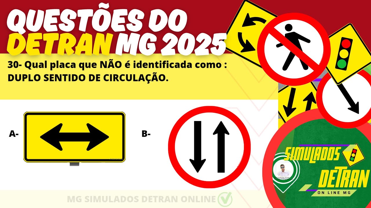 Simulado DETRAN MG 2025: 30 Questões da Prova do Detran 2025 - Revisão ...