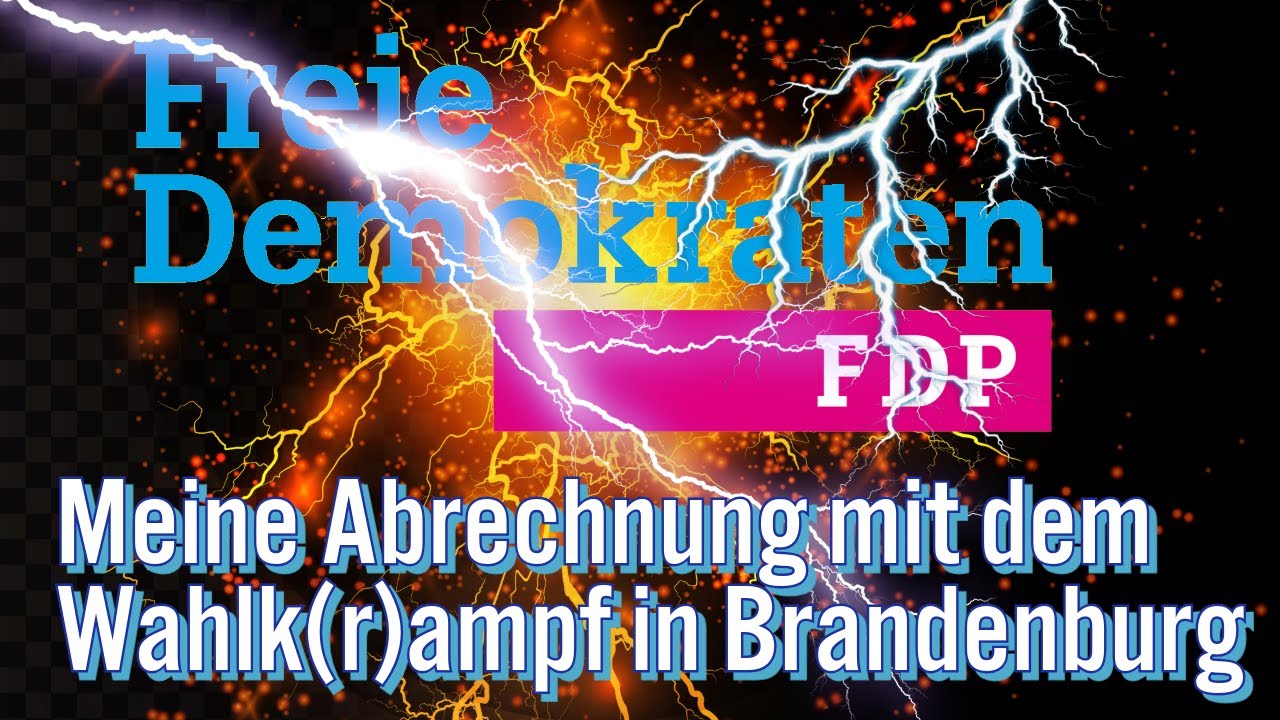Meine Abrechnung mit dem FDP-Wahlk(r)ampf in Brandenburg | FDP-Politiker mit Kritik an Bundes ...