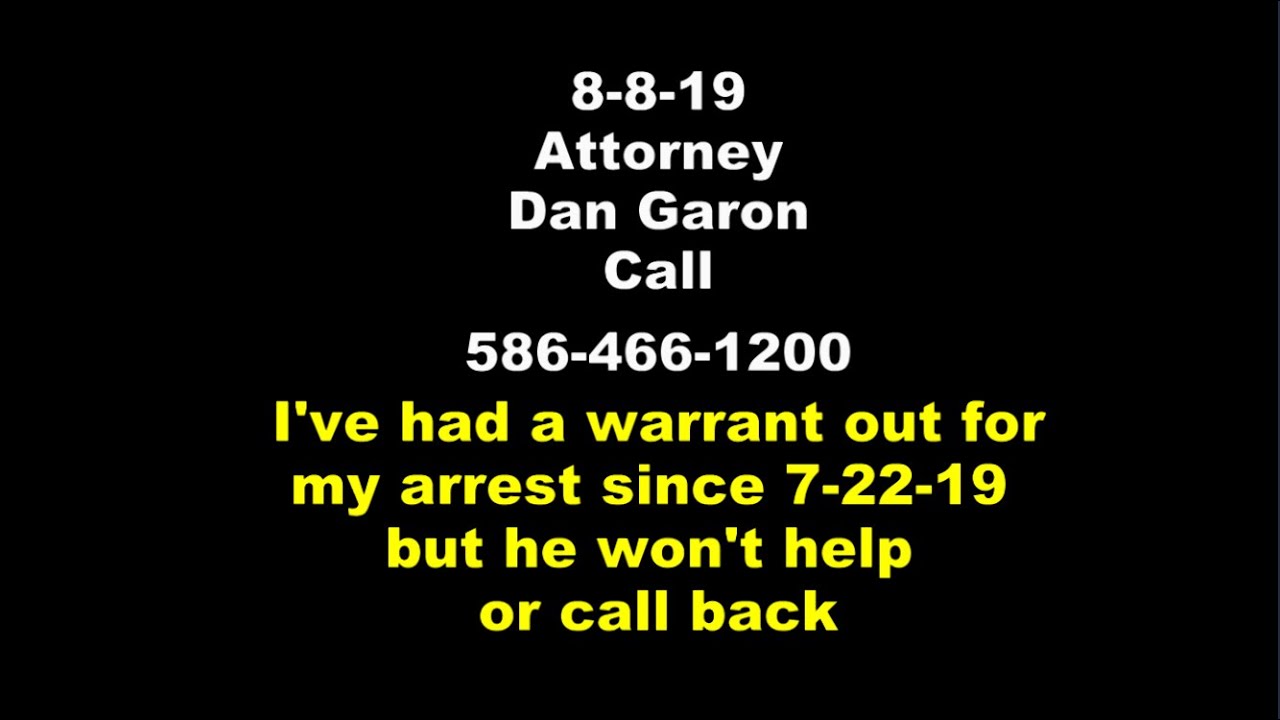8-8-19 Attorney Dan Garon Call - I'M BEING IGNORED TO DEATH! - YouTube