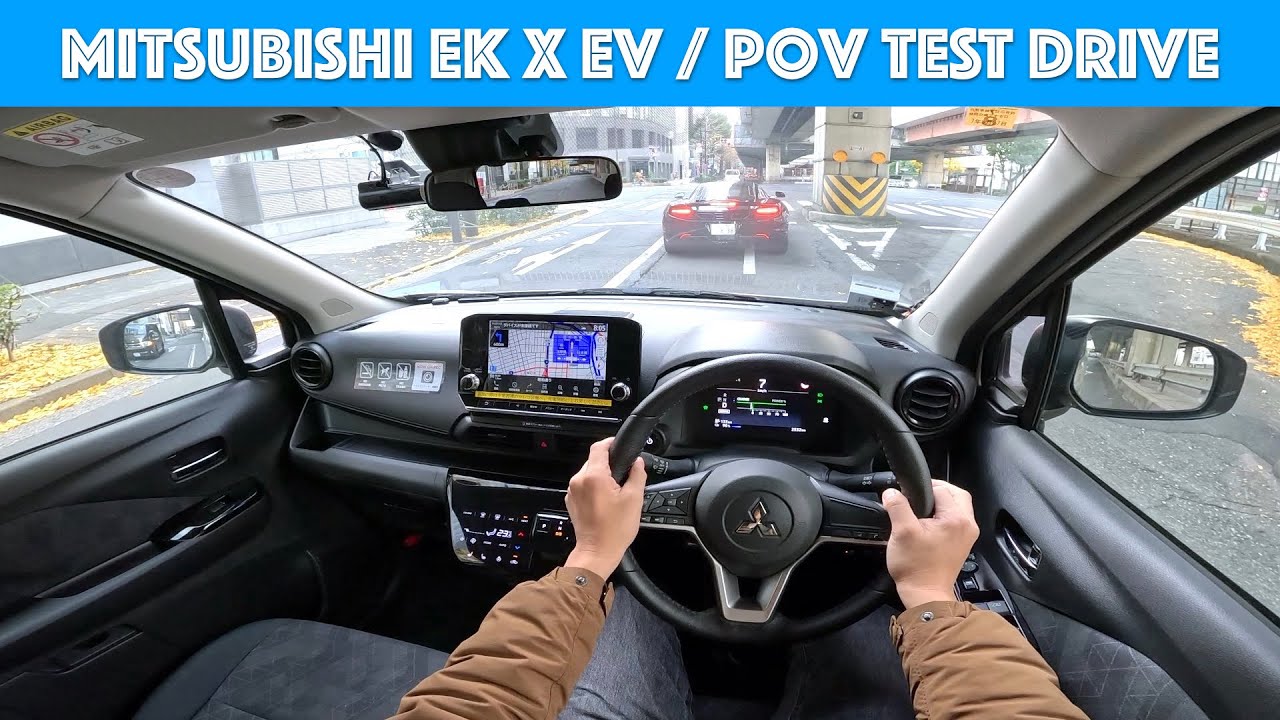 2023 Mitsubishi EK X EV - k-car Test Drive - POV with Binaural Audio ...