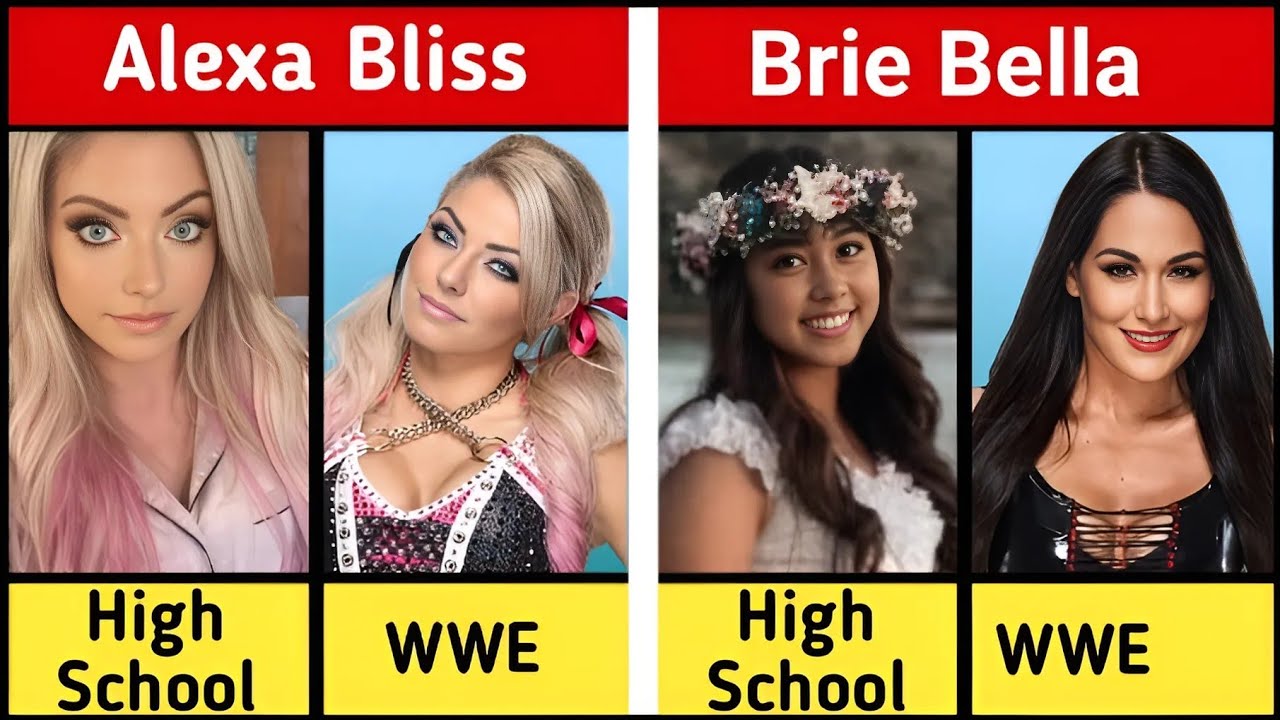WWE Female Wrestlers: High School VS Now Transformation - YouTube