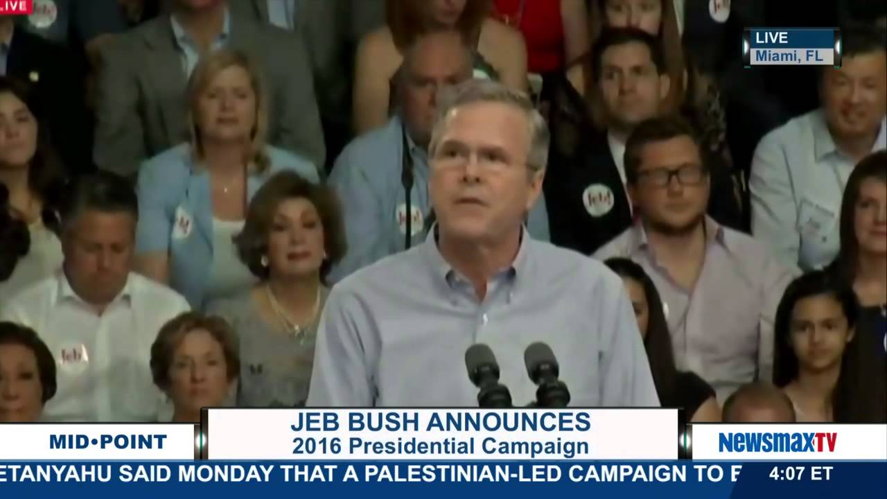 MidPoint | Jeb Bush's 2016 Campaign Annoucement Speech - YouTube