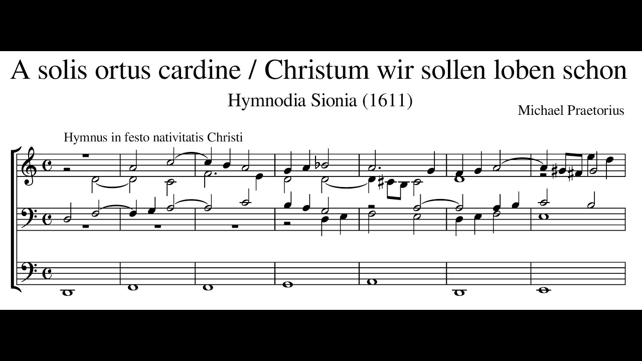 Michael Praetorius – A solis ortus cardine - YouTube