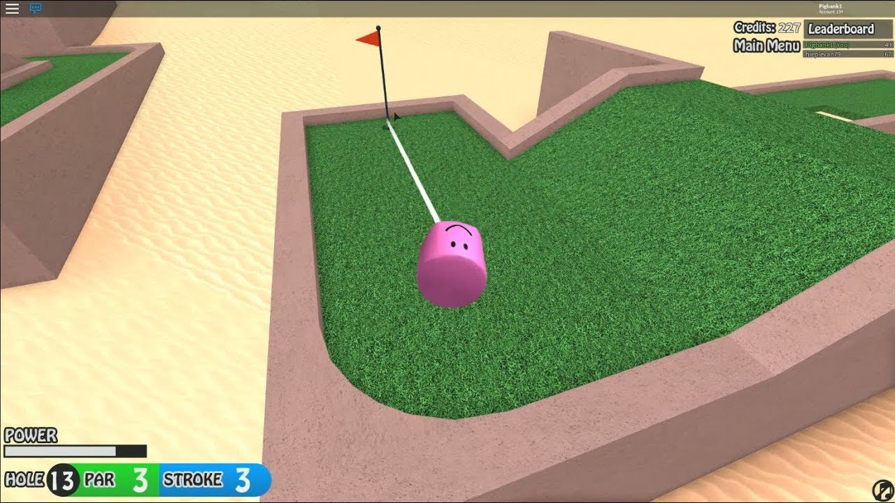 [로블록스(Roblox)] 홀인원을 하고 말꺼에요!!! 공이되서 골프를 한다!! 미니골프(Mini Golf) 간단 리뷰 ...