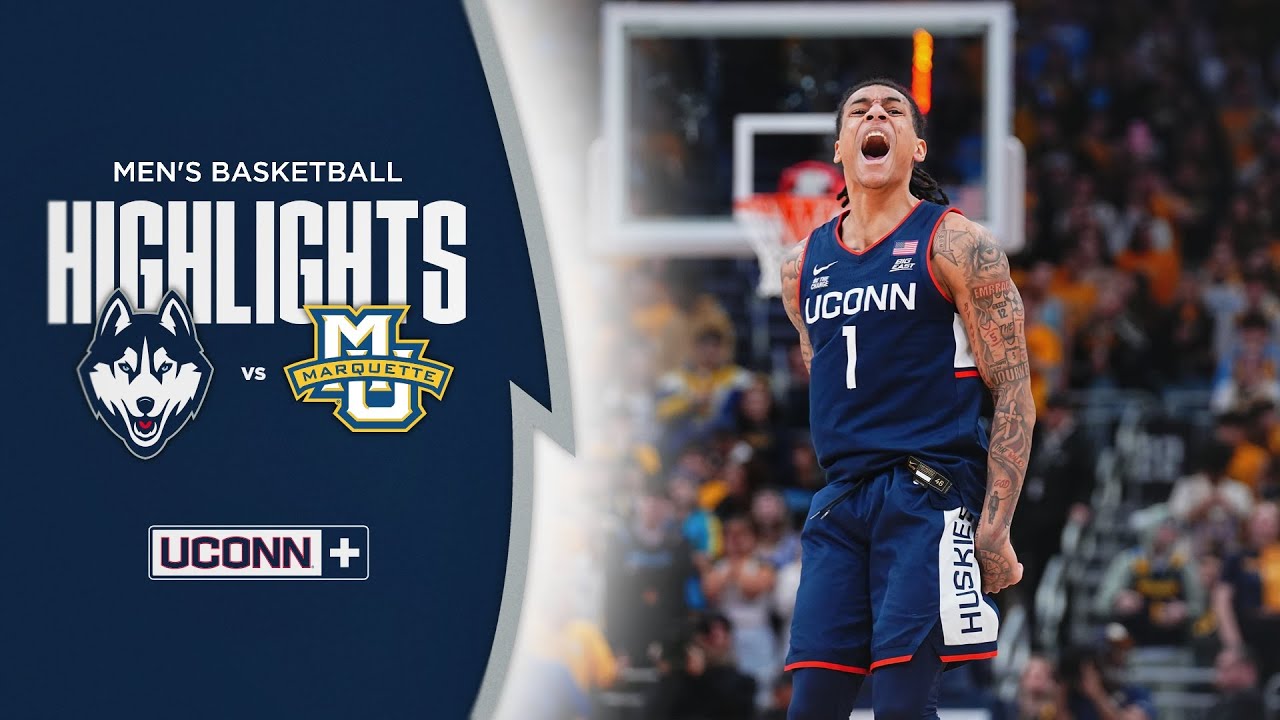 HIGHLIGHTS | #25 UConn Men’s Basketball Beats #9 Marquette in Milwaukee ...