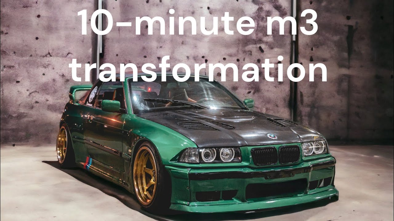 10-Minute Widebody BMW E36 Transformation: Epic Paint Job! - YouTube