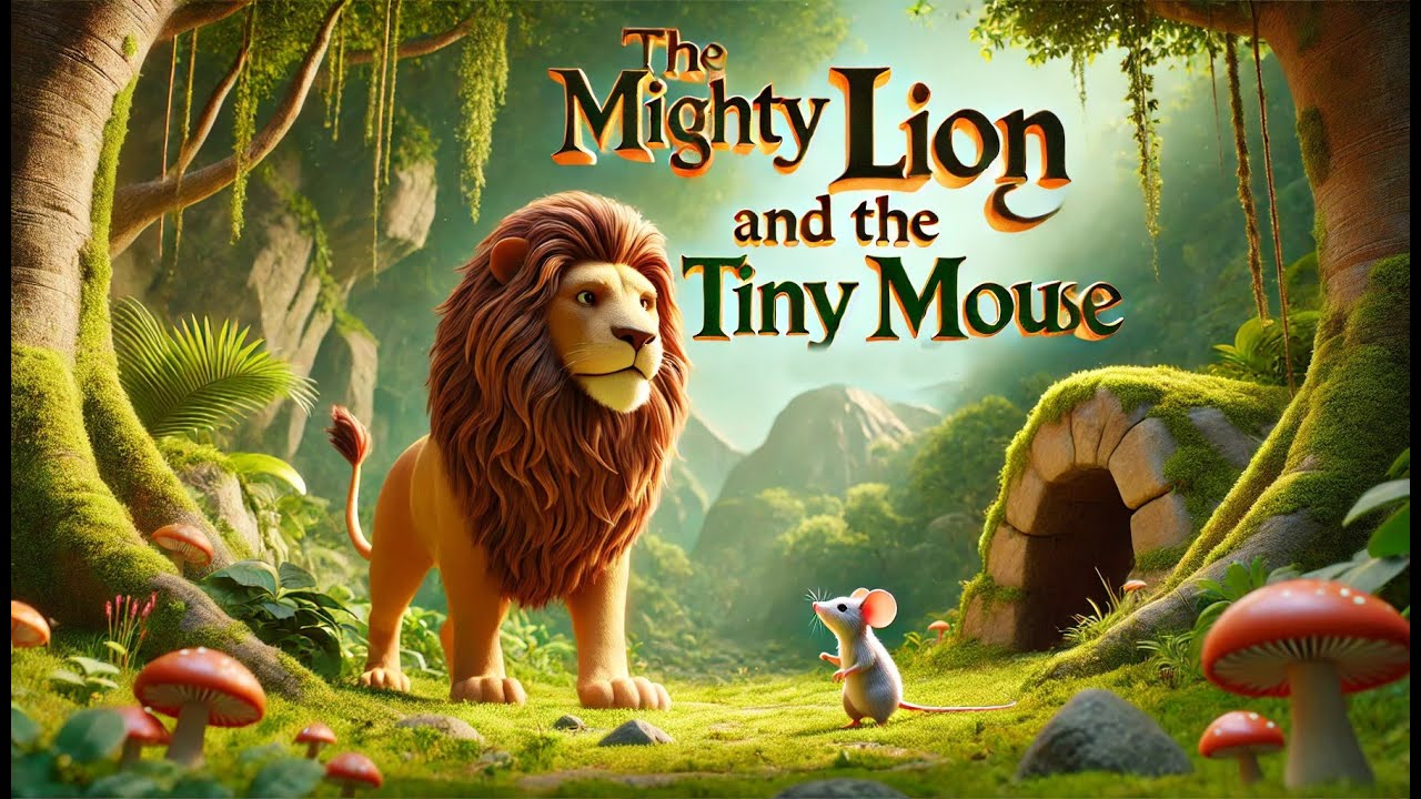 AI Short Film_The Mighty Lion and the Tiny Mouse kids Story - YouTube
