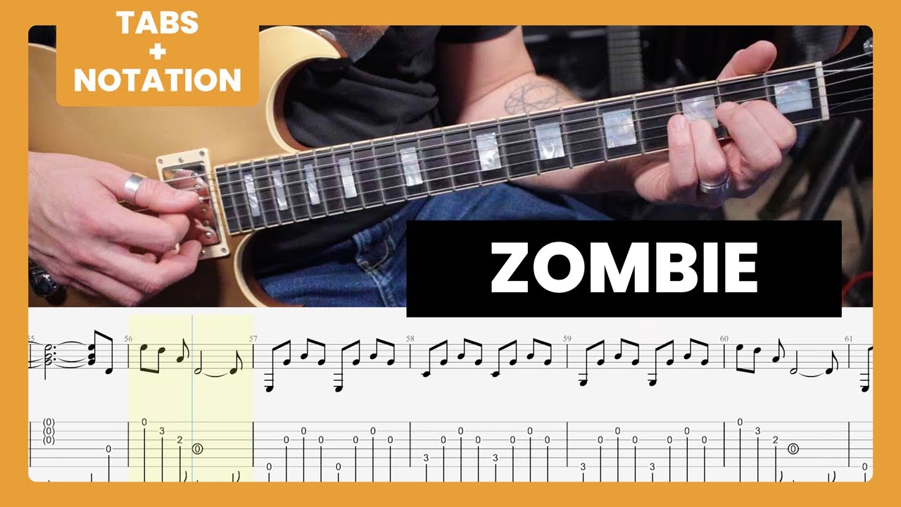 The Cranberries - Zombie Guitar Playthrough Tab & Music Notation - YouTube